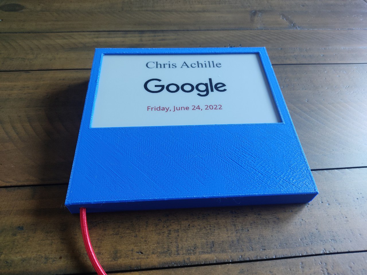 E-Ink Nameplate – Chris Achille