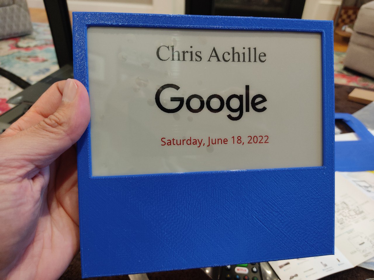 E-Ink Nameplate – Chris Achille